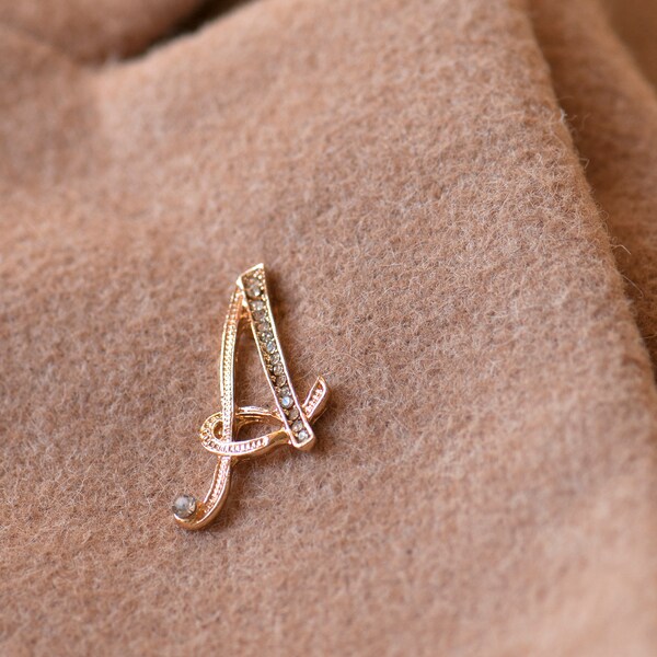 Initial Brooch - Etsy