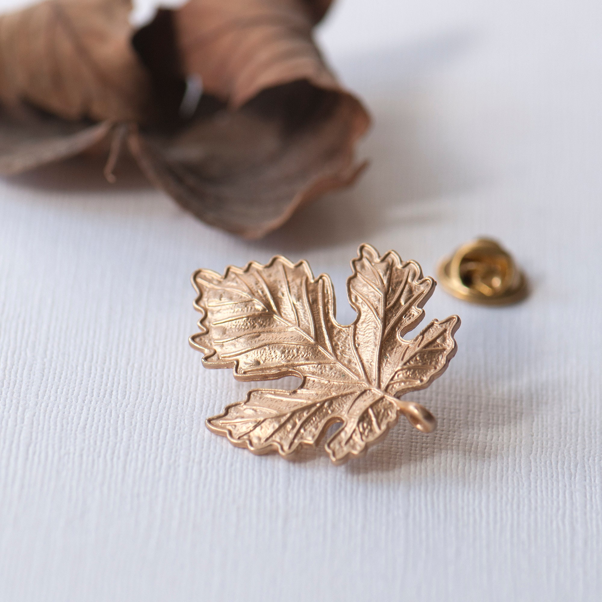 Leaf Pin Maple Leaf Pin Badge Lapel Pin Leaf Gold Leaf Pin | Etsy