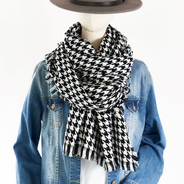 Houndstooth Scarf - Etsy