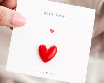 Red Heart Metal Pin Love Heart Metal Badge Love Heart - Etsy