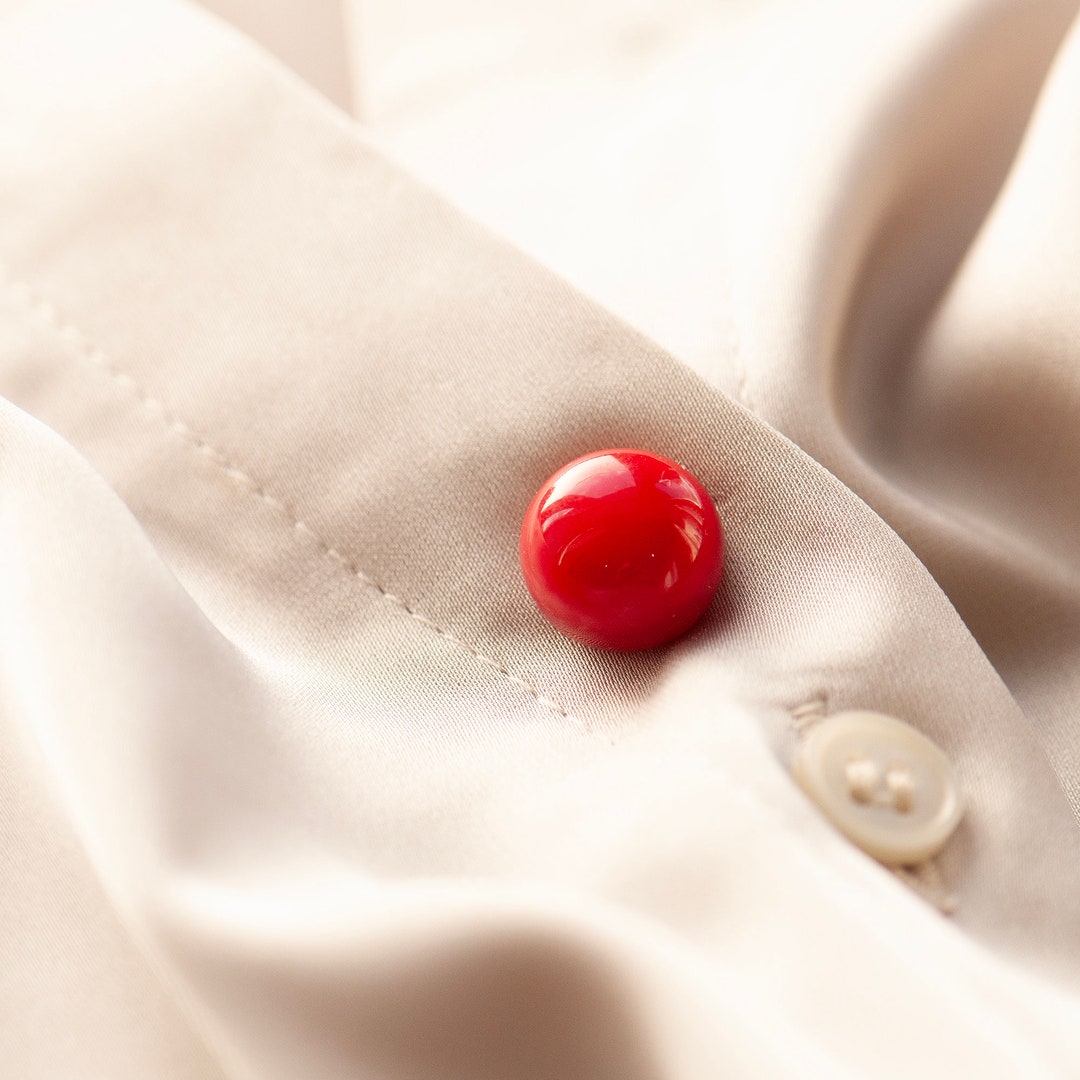 Red Button Modesty Pin, Red Extra Button, Pearl Lapel Pin, Red Push Pin ...