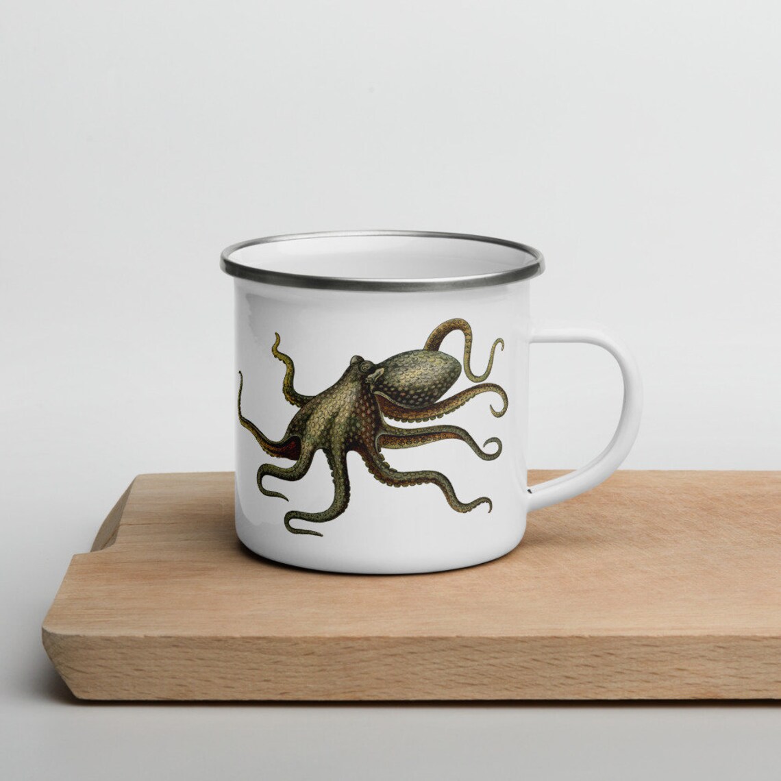 Octopus Enamel Camp Mug | Etsy
