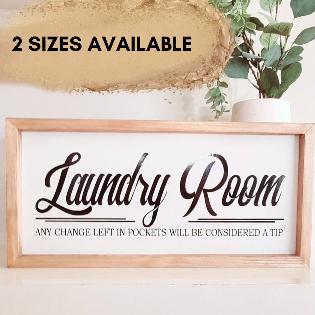 Laundry Room Funny Farmhouse Laundry Sign 30x13cm or 52x25cm Handmade ...