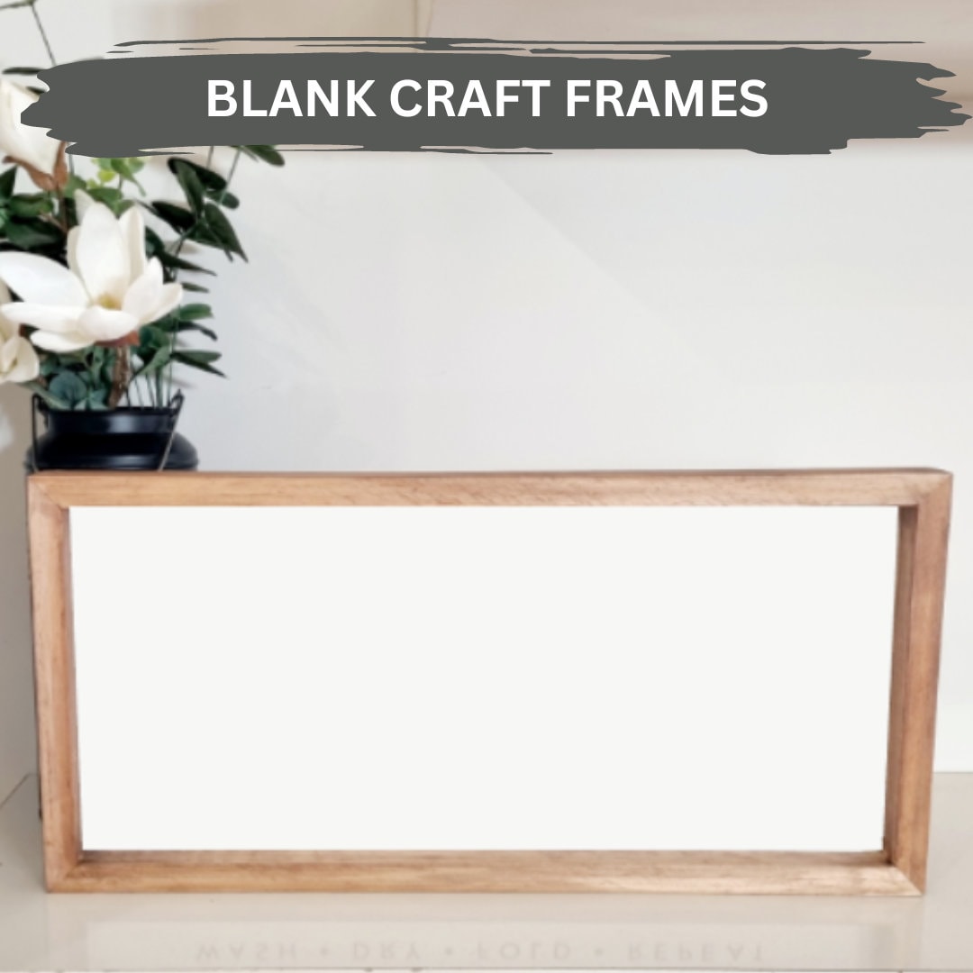 2 SIZES Blank Wooden Frame for Sign Making DIY Hanging Sign Craft ...