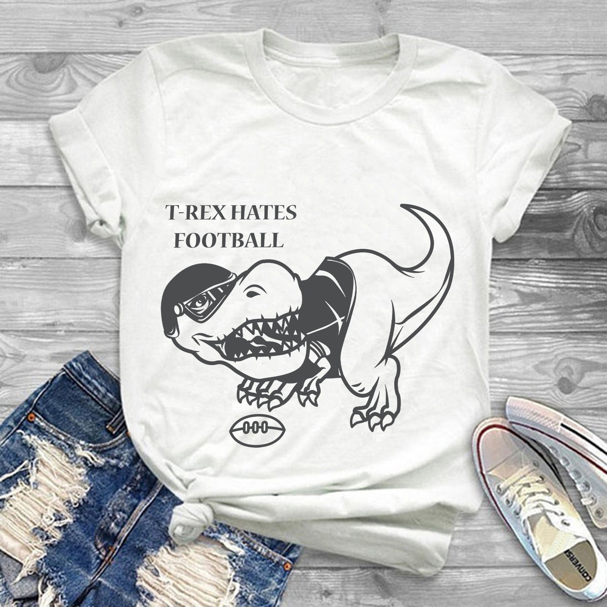 T-rex Hates Football Digital File T-rex Hates Football Svg | Etsy
