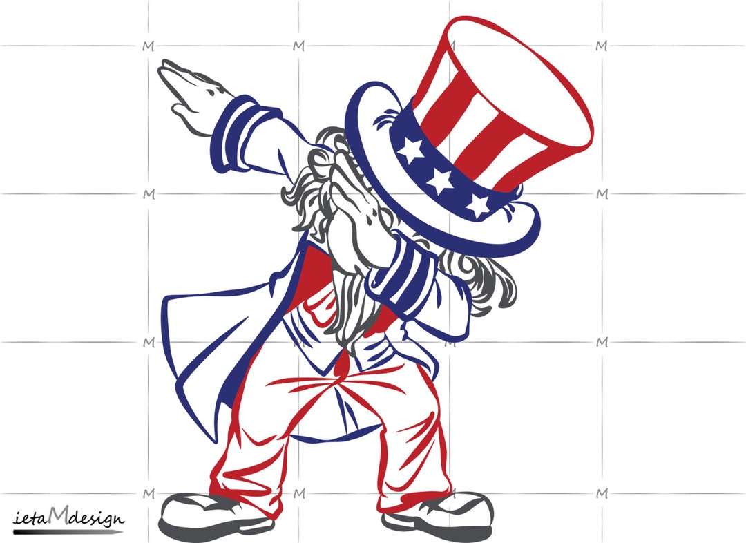 Dabbing Uncle Sam Digital File, Dabbing Uncle Sam Svg, 4th of July Svg ...