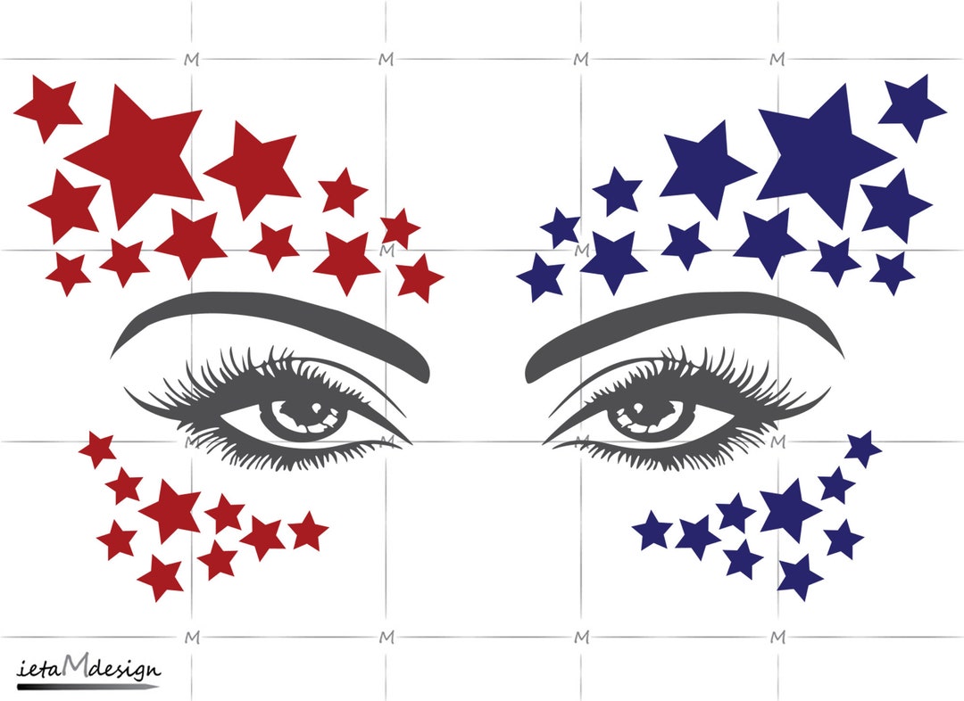 Make up With American Flag Digital File, Make up Svg, American Flag Svg ...