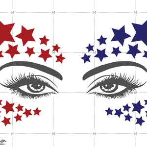 Make up With American Flag Digital File, Make up Svg, American Flag Svg ...