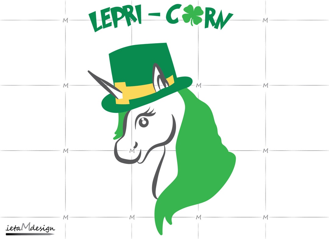 Lepricorn Digital File, Lepricorn Svg, Leprechaun Unicorn Svg, St ...