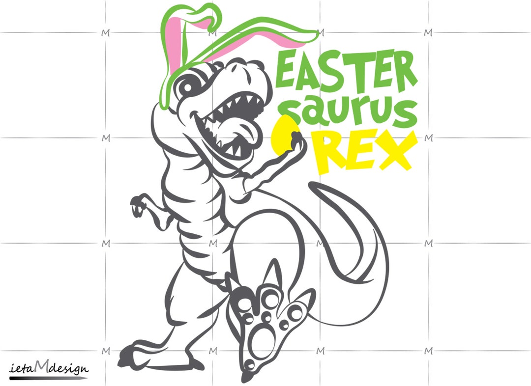 T-rex Easter Saurus Digital File T-rex Easter Saurus Svg - Etsy