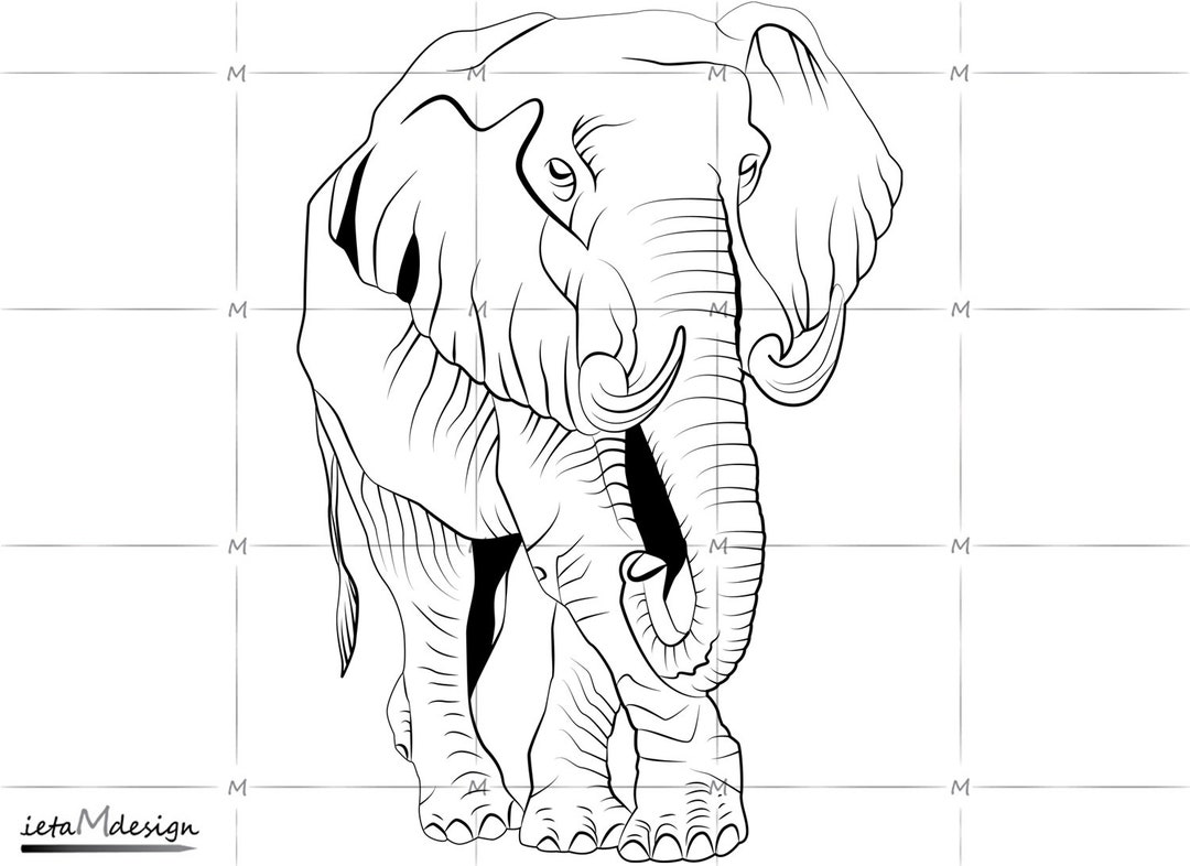 Elephant Digital File Elephant Svg Jumbo Svg Tusk Svg - Etsy