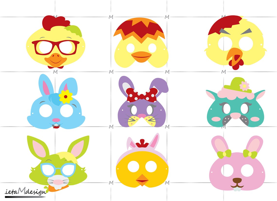 Easter Props Digital File Props SVG Animals SVG Masks SVG - Etsy