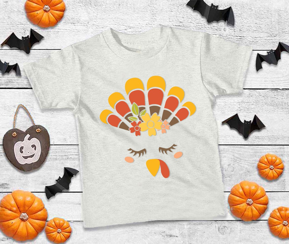 Turkey Face Digital File Turkey Face Svg Fall Svg - Etsy