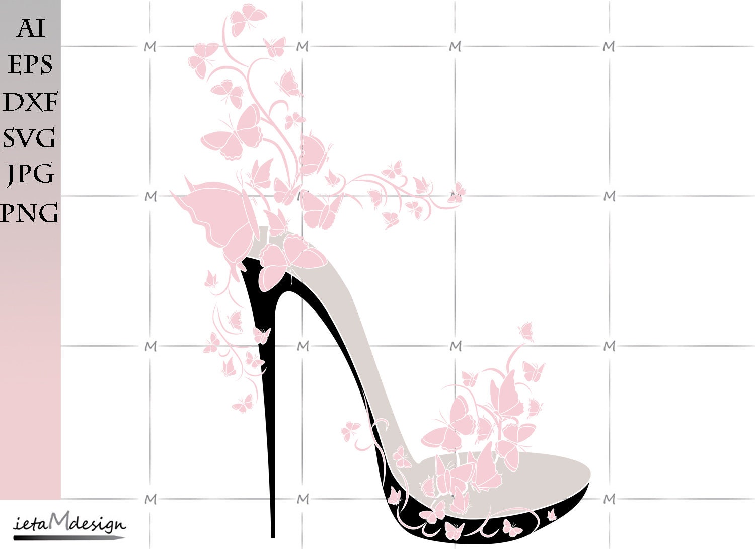 High Heels Butterflies Digital File High Heels SVG Butterfly - Etsy ...