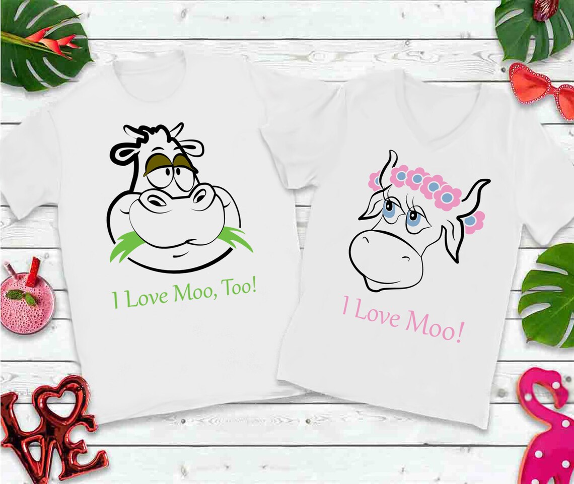 I Love Moo Digital File Cow Svg Love Svg Valentines Day - Etsy UK
