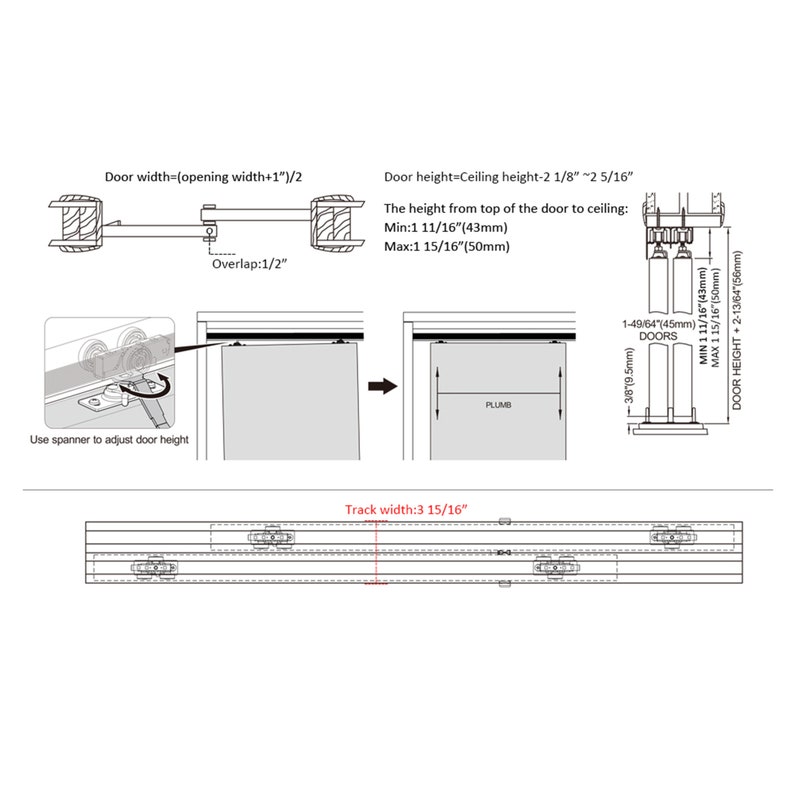 Aluminium Alloy Ceiling Mount Interior Bypass Bracket Pocket - Etsy