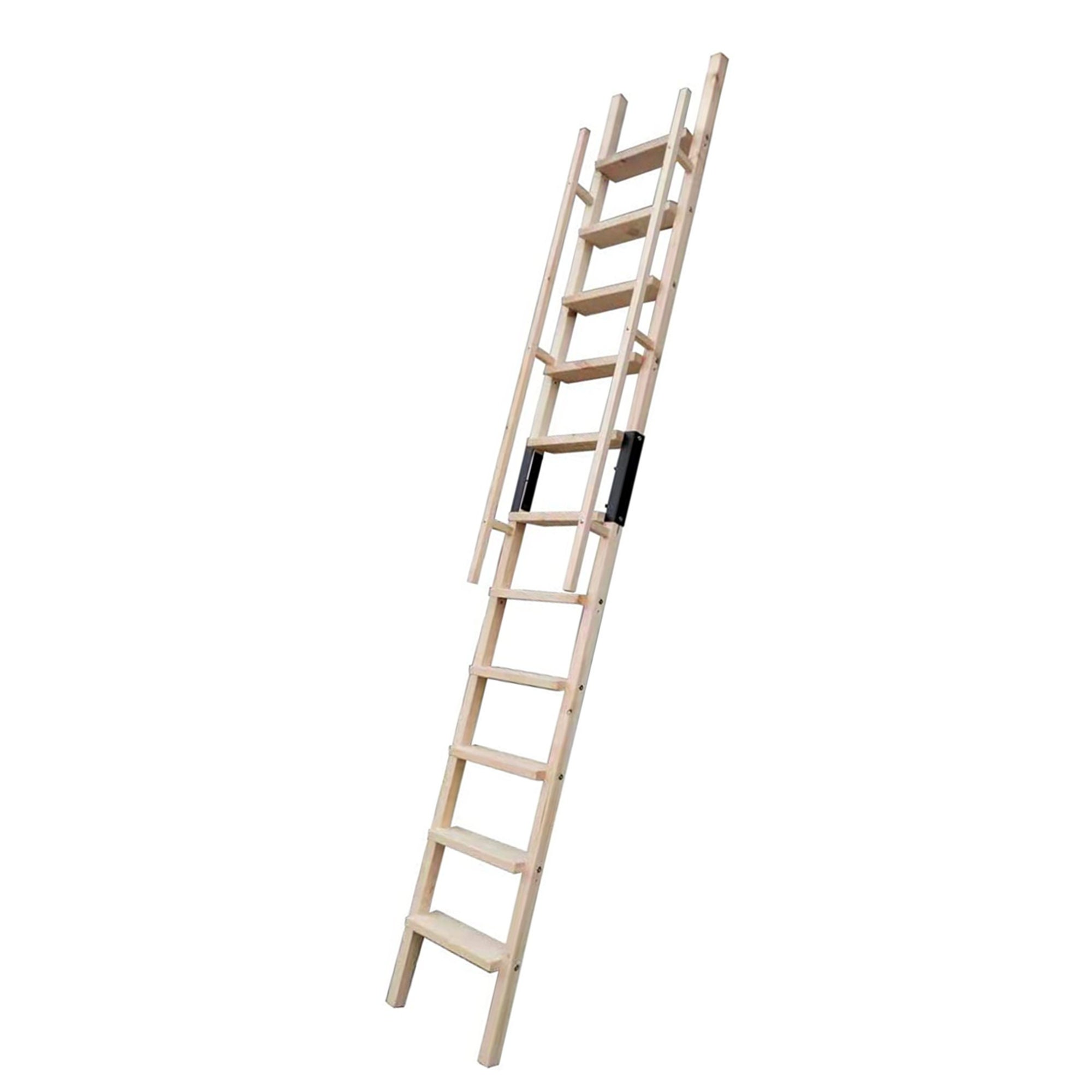Natural Knotty Pine Wood Sliding Library Sliding Step Ladder - Etsy Canada