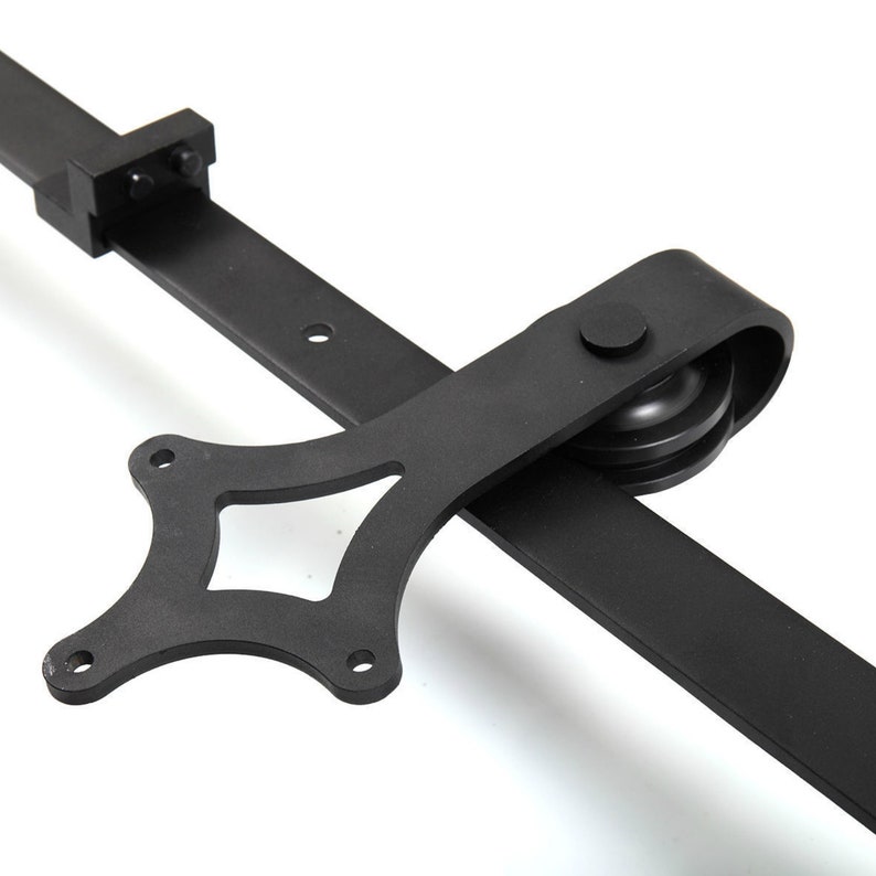 American Countryside Black Steel Sliding Garage Panel Track - Etsy