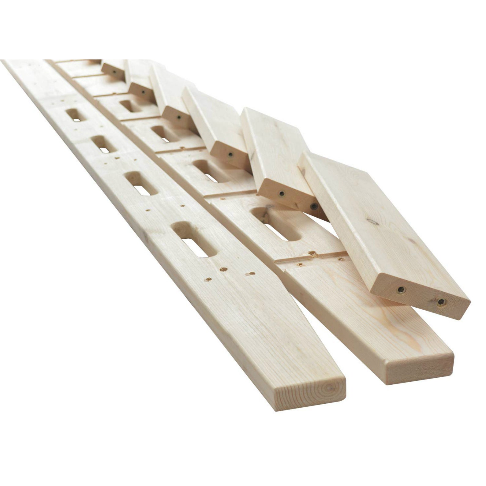 Natural Knotty Pine Wood Sliding Library Sliding Step Ladder - Etsy Canada