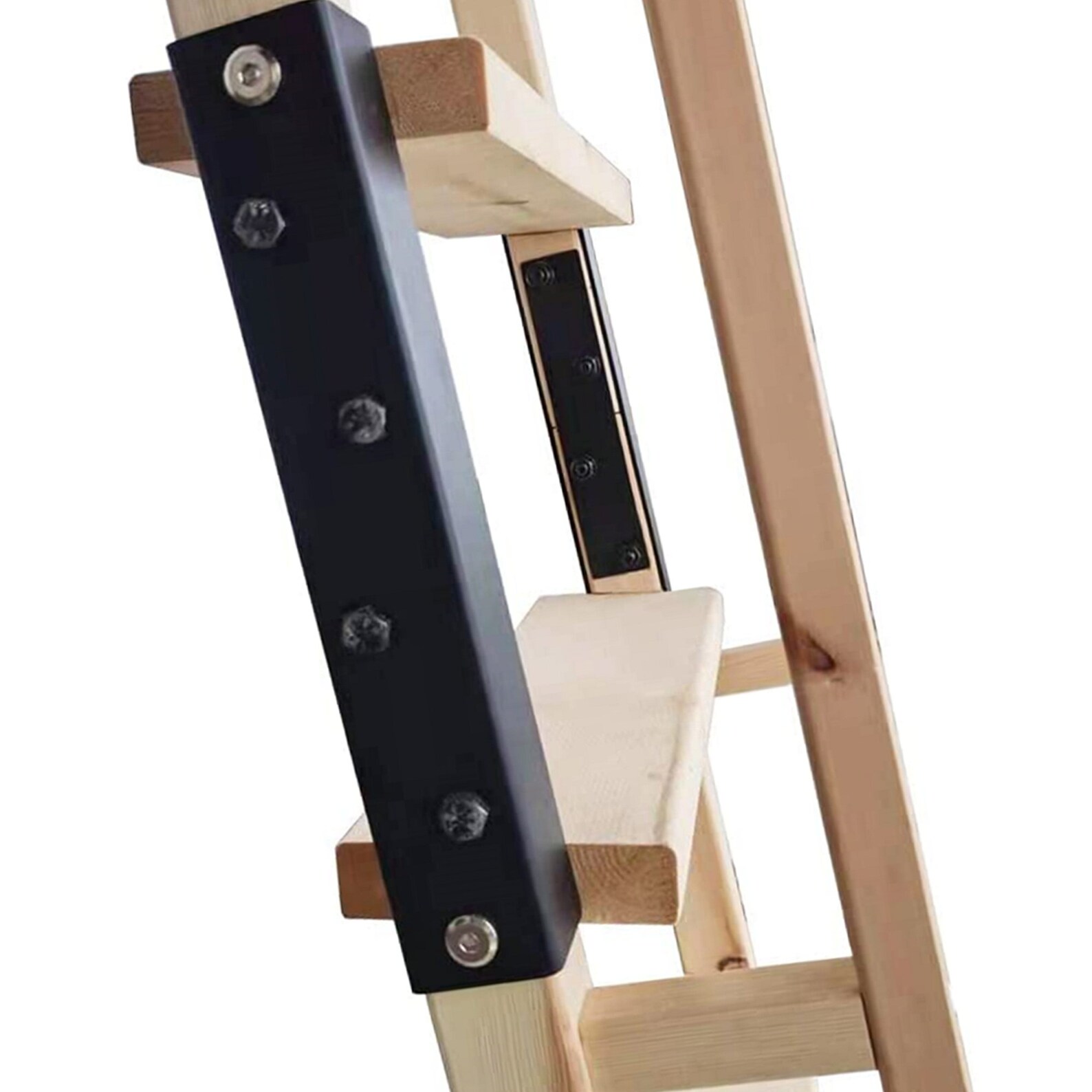 Natural Knotty Pine Wood Sliding Library Sliding Step Ladder - Etsy Canada