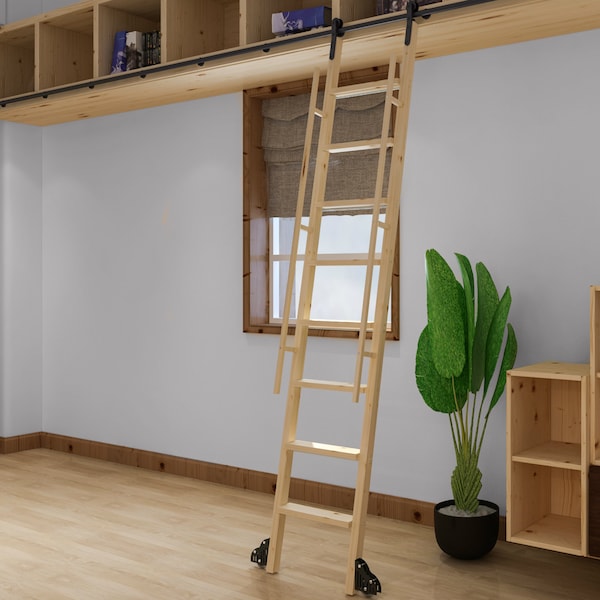 Rolling Library Ladder - Etsy
