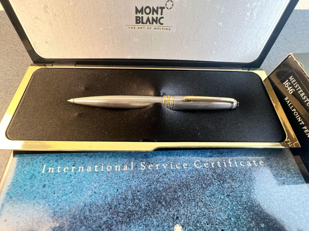 Montblanc Silver Pinstripe Ballpoint- Discontinued - Etsy