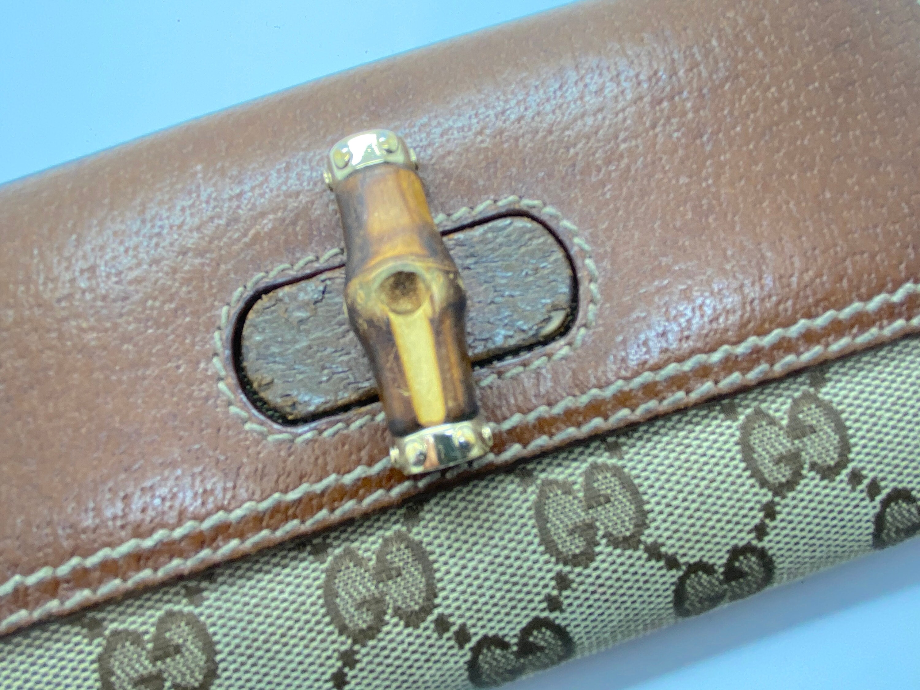Gucci Monogram Canvas and Leather Wallet - Etsy