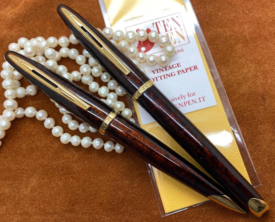 Waterman Carene Marine Amber Set - Ballpoint and Fountain Pen ...