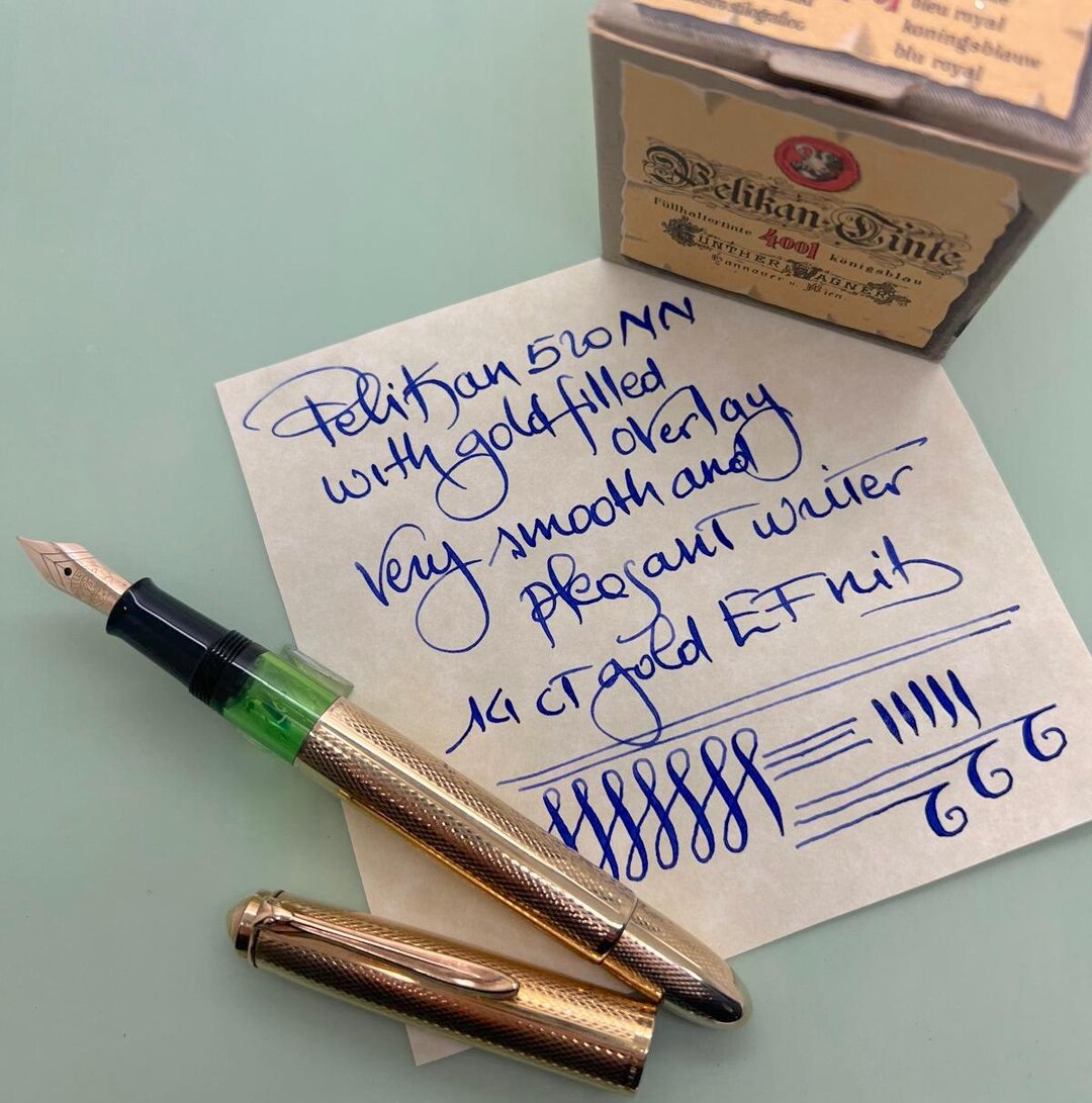 Pelikan 520 NN - 18 Kr Overlay - Fantastic Writer - Etsy