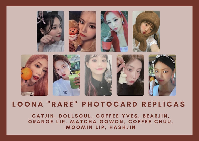 LOONA Rare Photocard Replicas Hyunjin Jinsoul Yves Chuu Yeojin Kim Lip ...