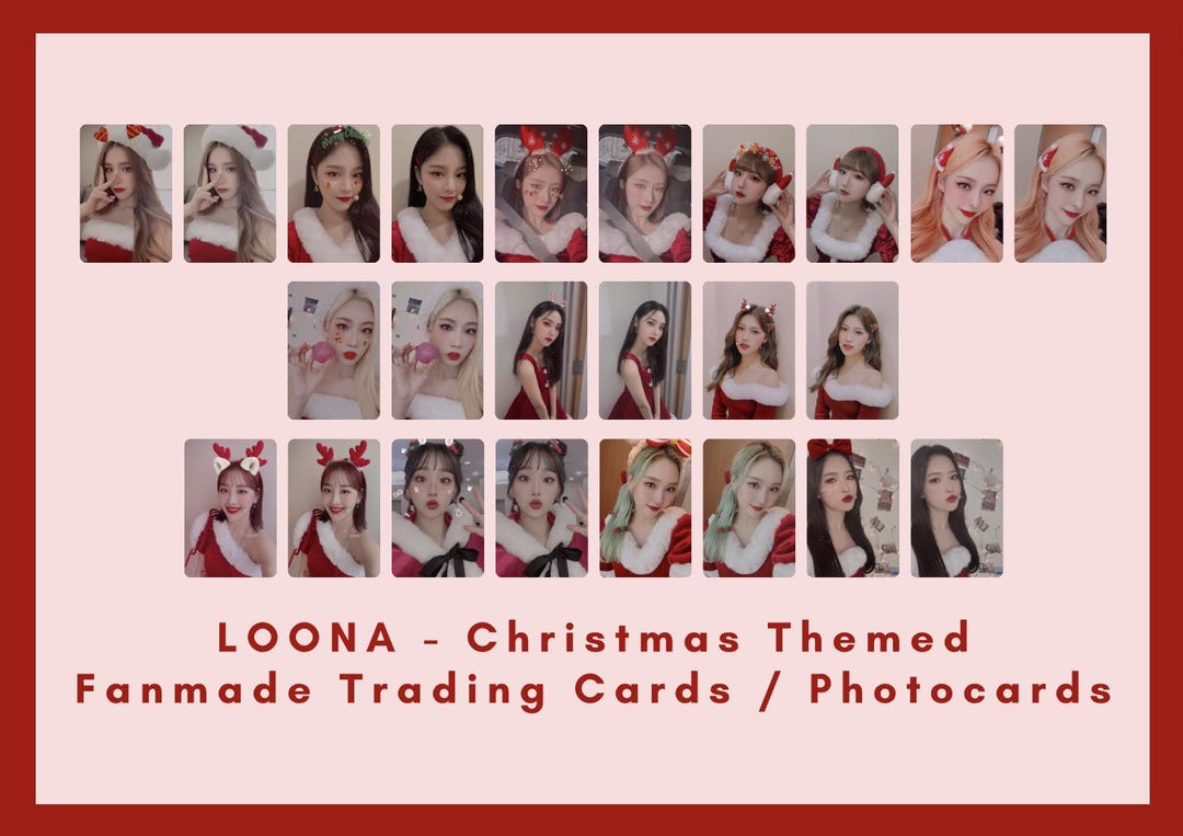 LOONA Christmas Themed Fanmade Trading Cards Photocard Loona Kpop ...
