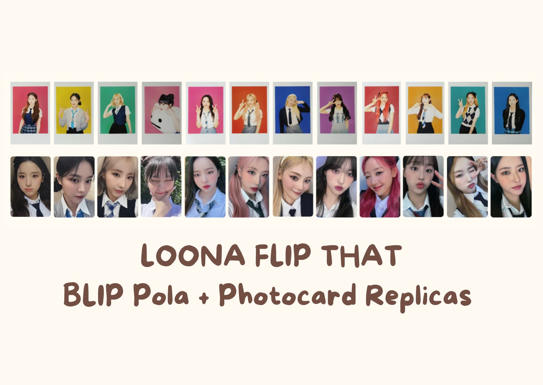 LOONA Flip That BLIP Photocard Polaroid Replica Cards LOONA Fanmade ...