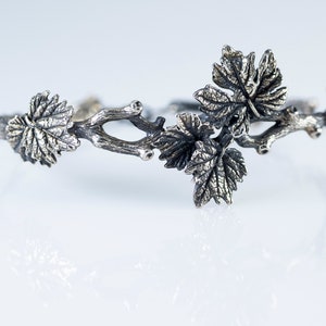 Sterling Silver Grape Leaf Ring Sterling Silver 925, Minimalist Ring ...