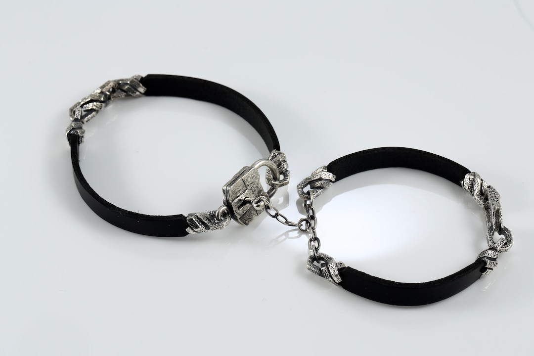 Set of 2 Bracelets for Couple, Men Bracelet With Lock, Women Bracelet ...