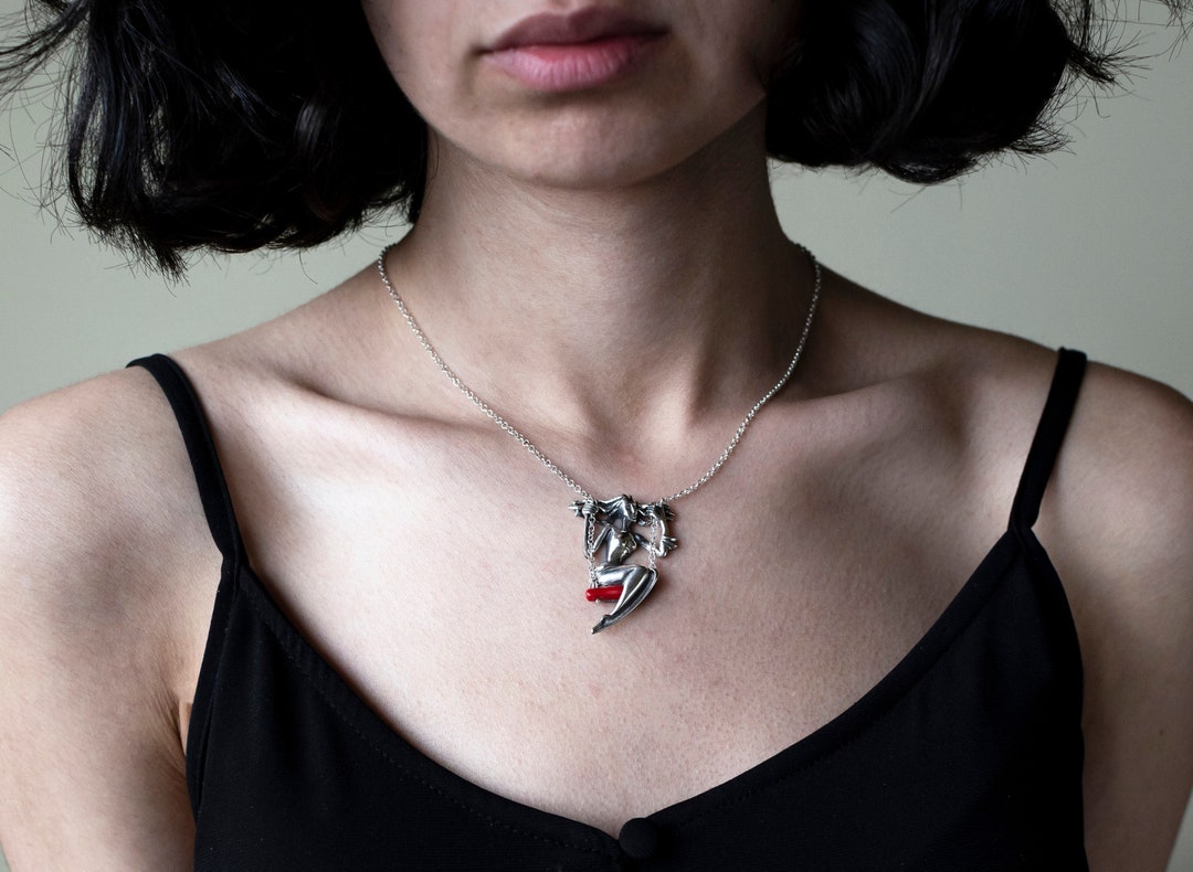 Girl on Swing Necklace, Swinging Girl Pendant Sterling Silver 925 ...