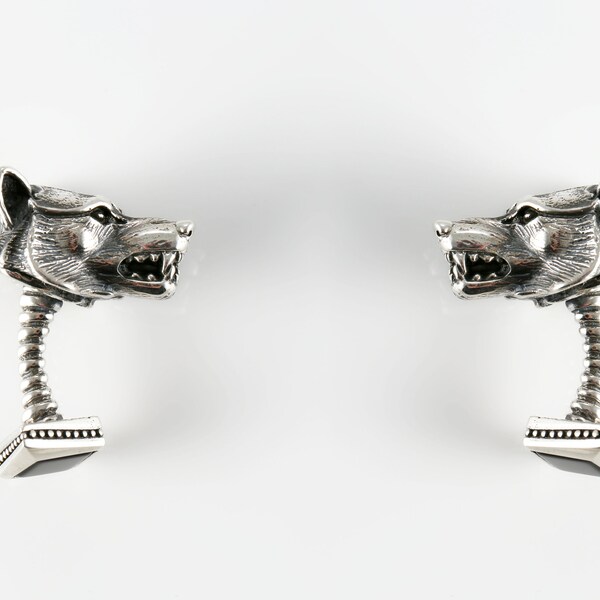 Wolf Cufflinks - Etsy