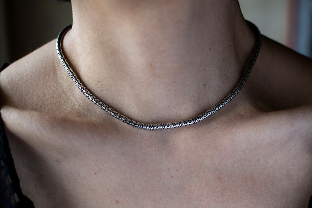 Men's Women's Real Solid 925 Sterling Silver Smooth Shiny Round Chain ...