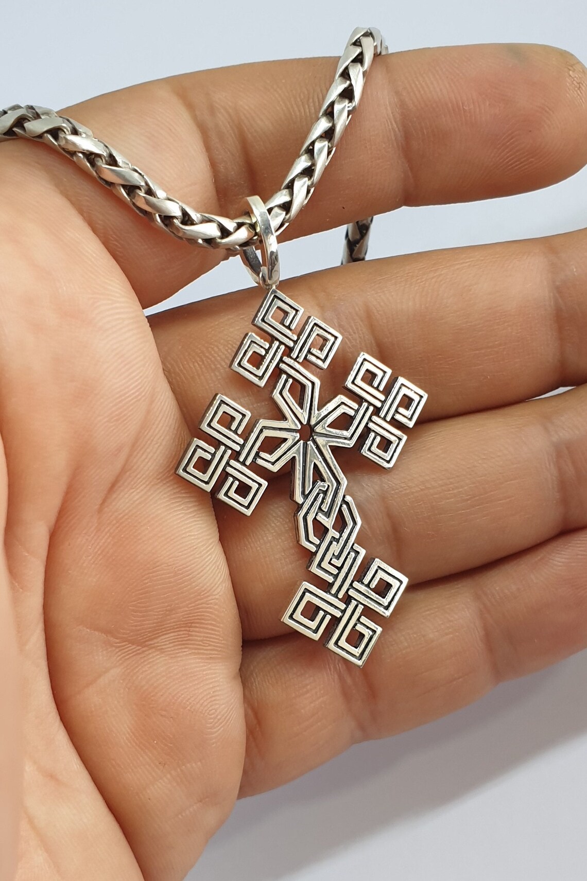 Cross Sterling Silver 925 Cross Pendant Religious Gift - Etsy