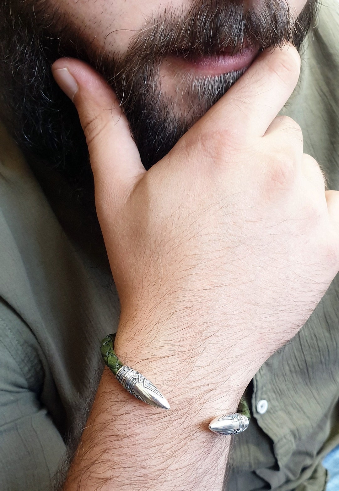 Bracelet Hiding Place, Bullet for Men Sterling Silver 925 and Genuine ...
