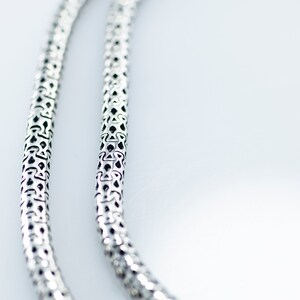 Men's Women's Real Solid 925 Sterling Silver Smooth Shiny Round Chain ...