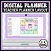 Digital Teacher Planner - EDITABLE - Pastel Checkered - Google Slides ...