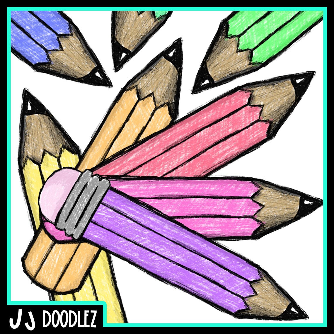 Pencil Clipart School Supplies Back to School Education - Etsy