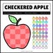 Set of 45 Checkered Apple With Leaf Clipart PNG Images - Digital ...
