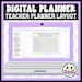Digital Teacher Planner - EDITABLE - Pastel Checkered - Google Slides ...