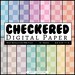 15 Muted Pastel Checkered Digital Paper, Check Digital Paper, Retro ...