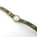 Quintel Gold Tone Round Green Face Fishing Wrist Watch With Canvas Band ...