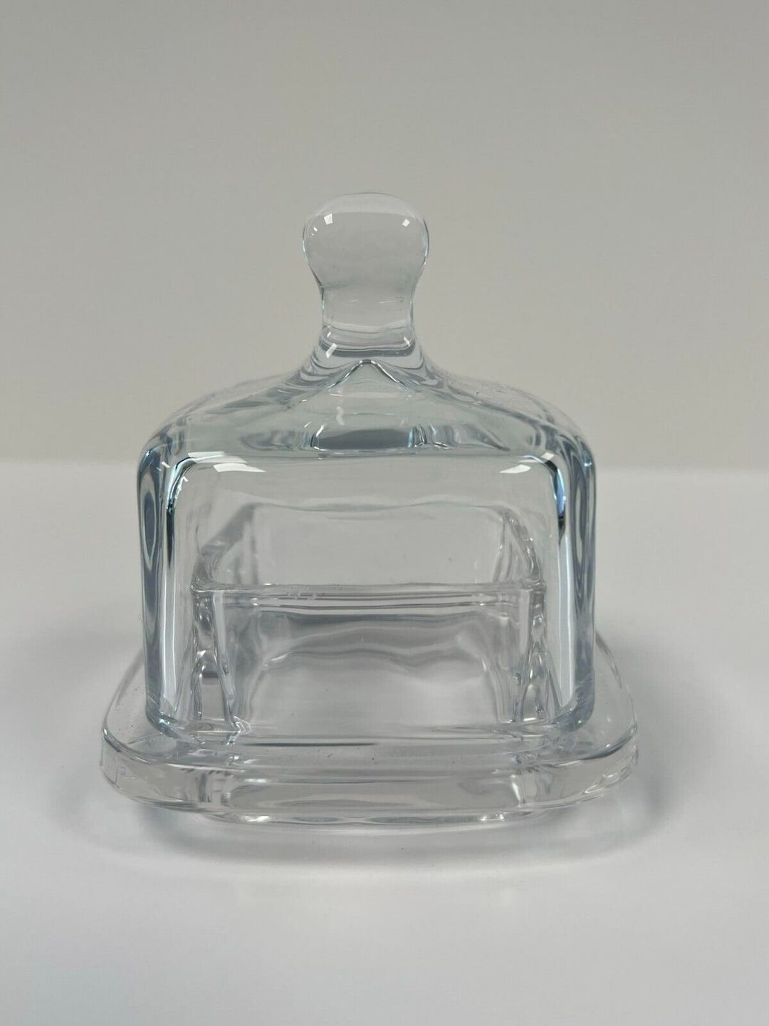 Vintage Clear Glass Square Dish With Cover 4"x3.5"x3.5" - Etsy