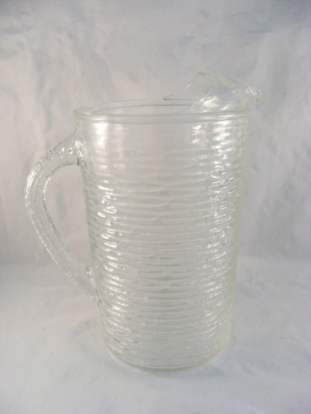 Thick Glass Serving Pitcher - 9" Tall, 5" Diameter - Etsy