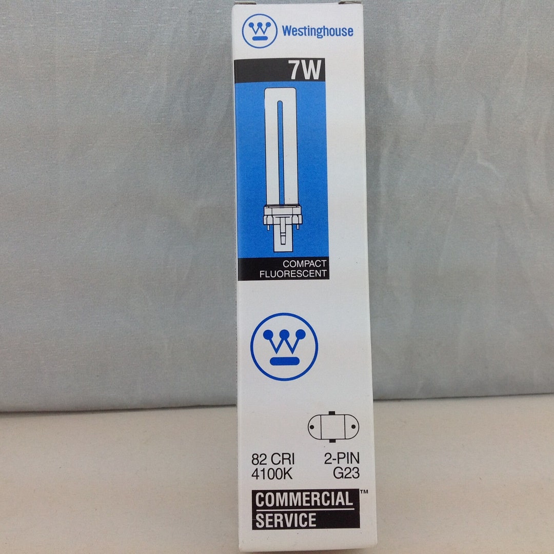 Westinghouse 06126 7W 2 Pin Compact Fluorescent Bulb 82 CRI 4100K G23 ...