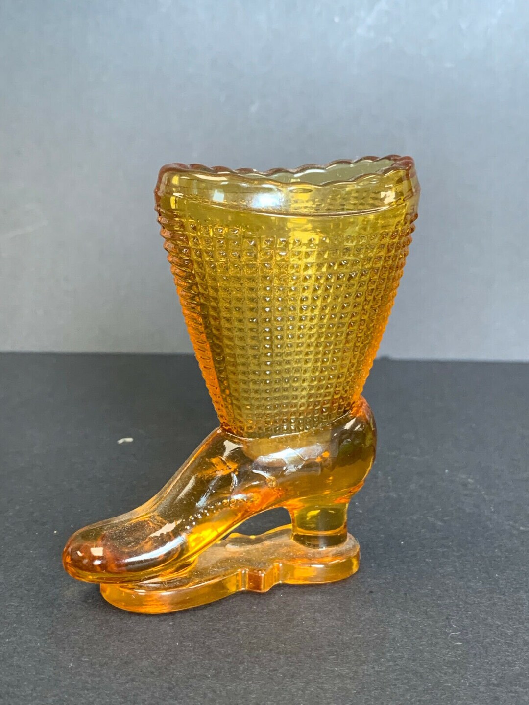 Vintage Fenton Amber Glass Boot 3" X 4" X 1.5" - Etsy